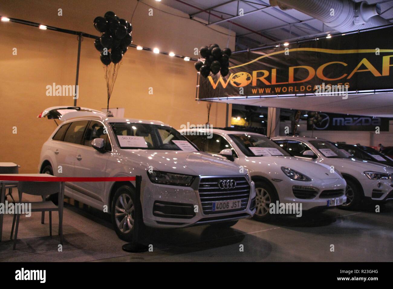 Alicante, Spain-November 16, 2018- Latest models of cars and ...