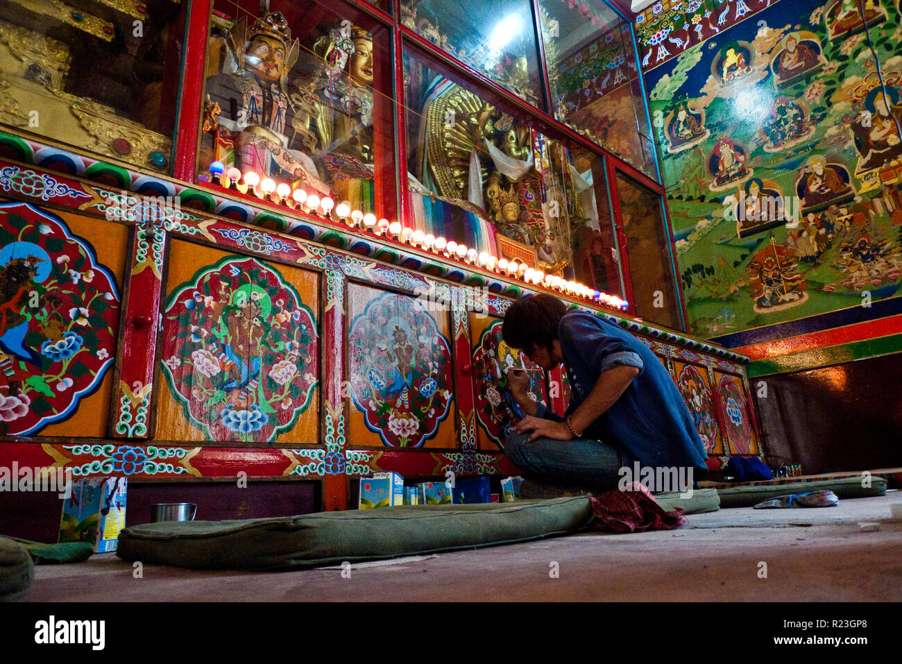 India, Himachal Pradesh, Manali, Gandhan Thekchokling Gompa: ongoing ...