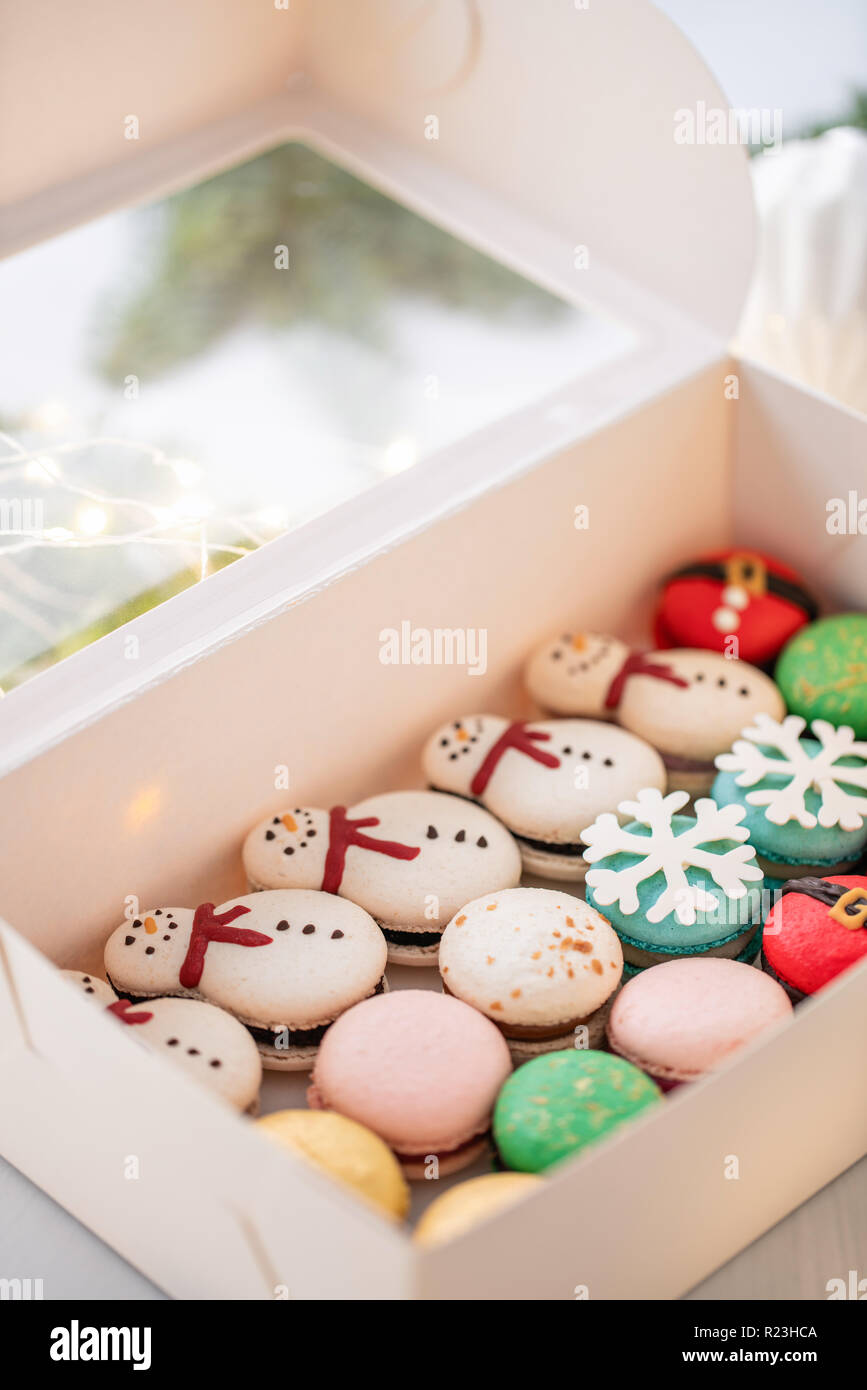 Variety sweet macaroons fir hi-res stock photography and images - Alamy
