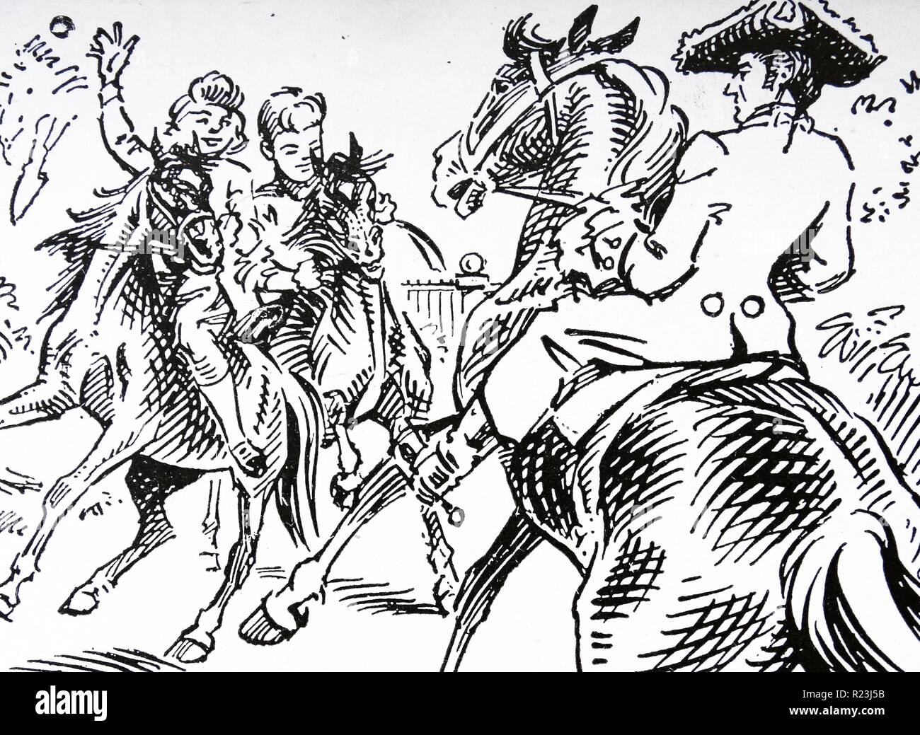 Medieval Highwayman Drawing