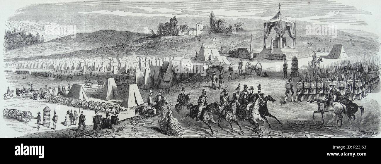 19th century french military camp base france army hi-res stock ...