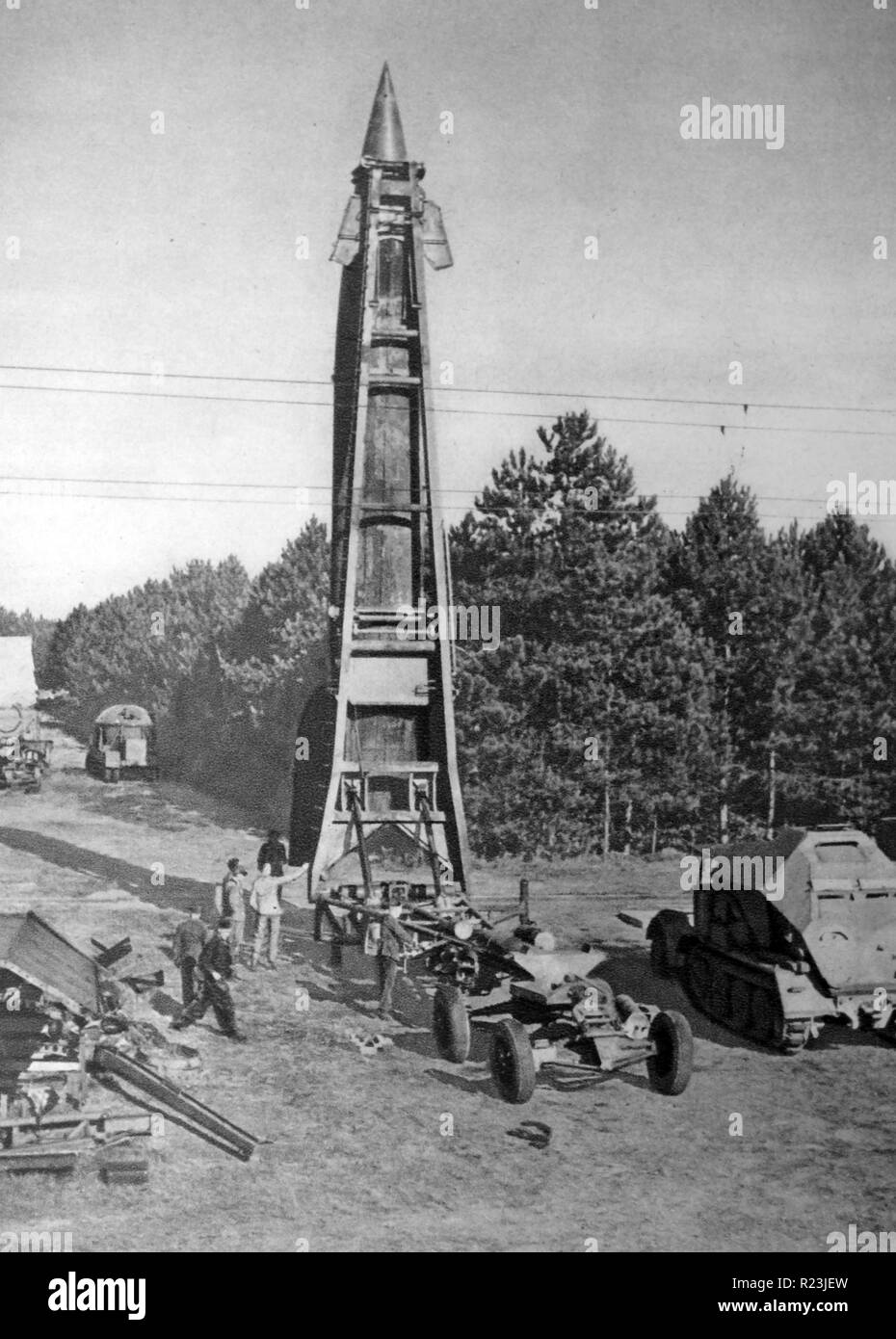 Photograph of a German rocket launcher ready for use. Dated 1941 Stock ...