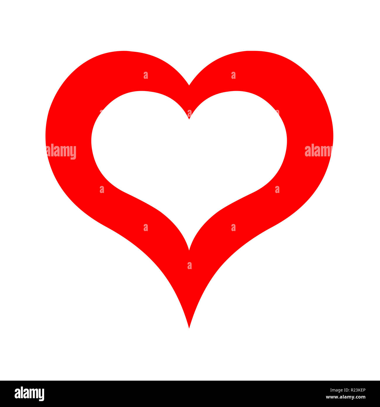 Red heart symbol illustration Stock Photo - Alamy