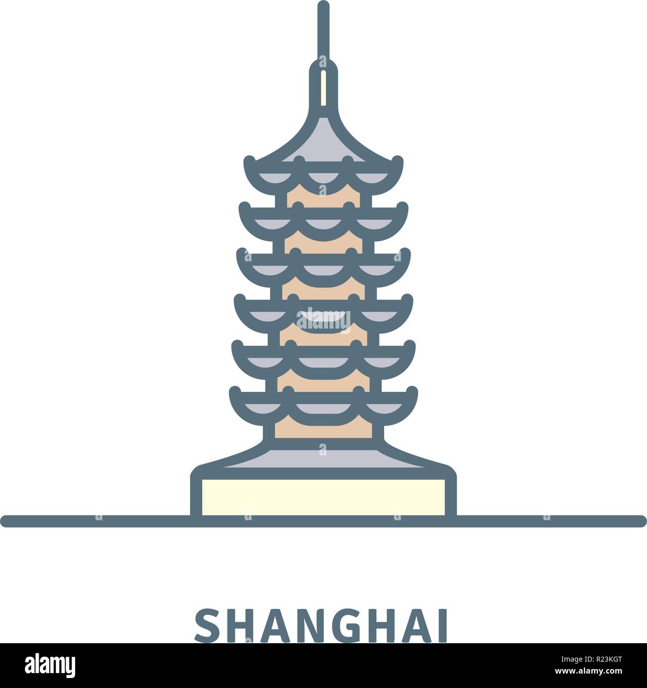 Shanghai longhua temple Stock Vector Images - Alamy