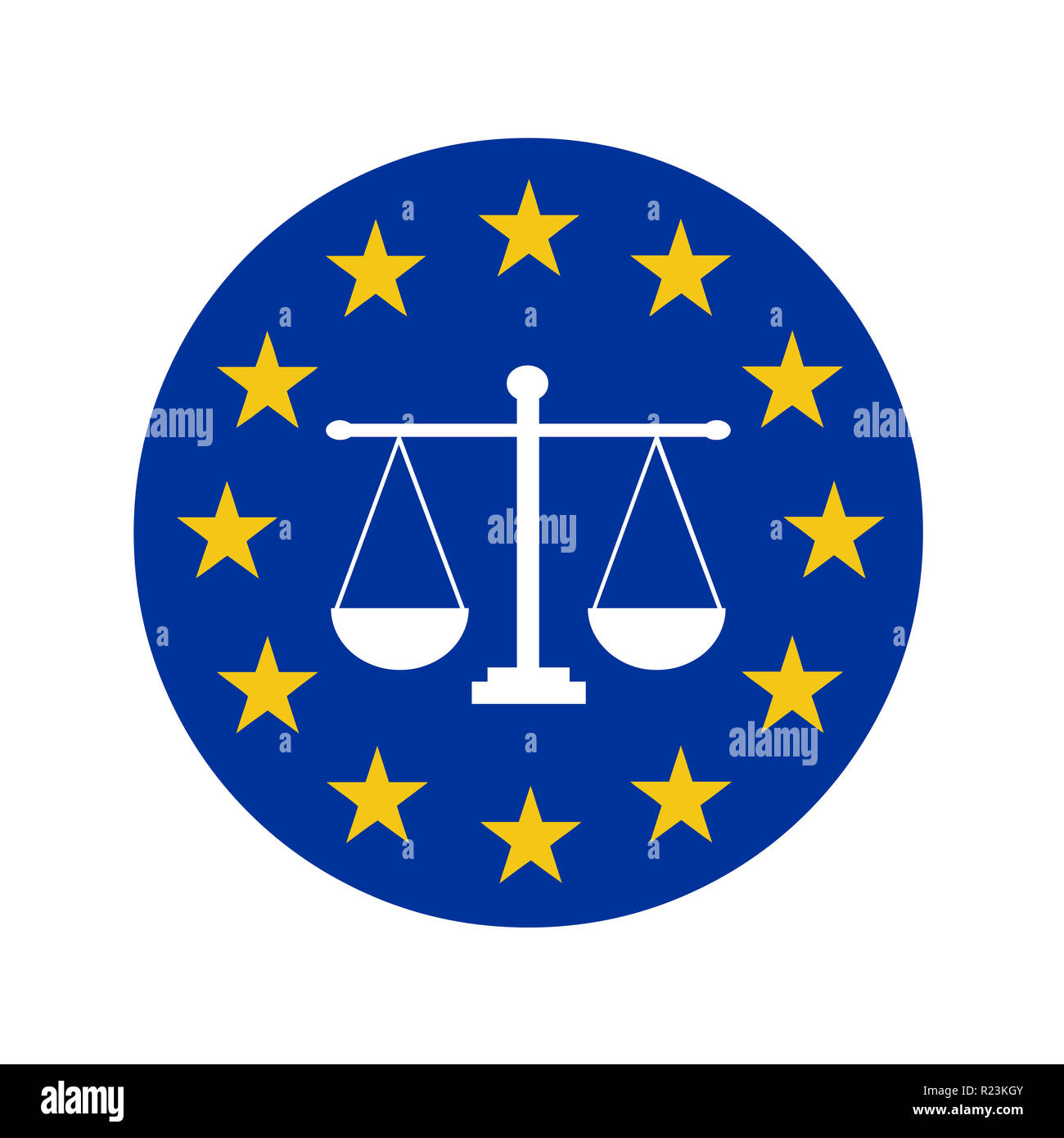 European justice symbol icon Stock Photo - Alamy