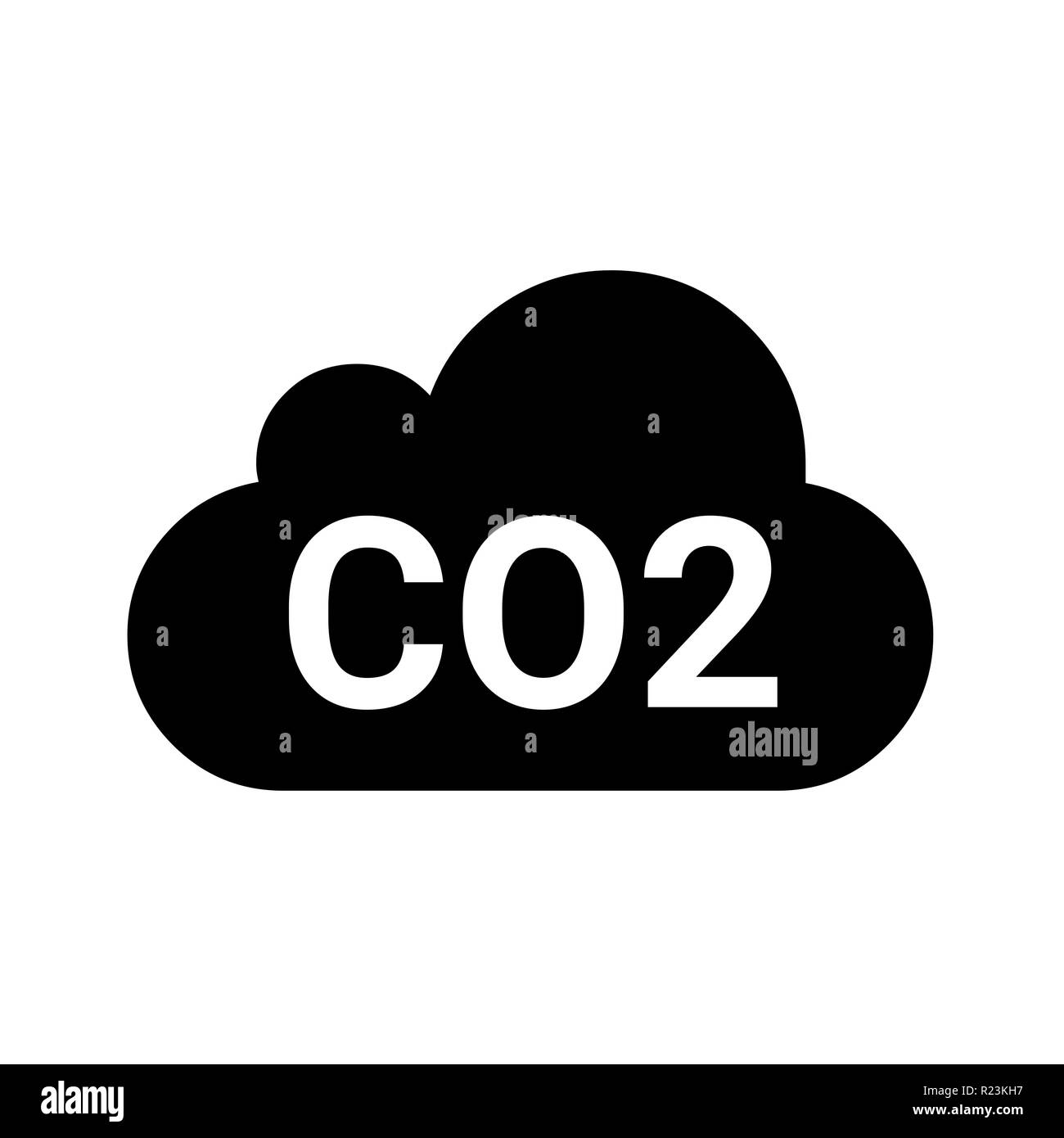 CO2 symbol icon with a white background Stock Photo - Alamy