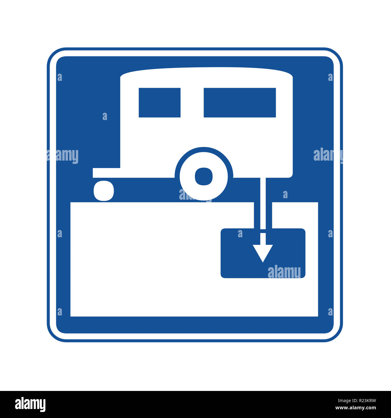 Dumping station for caravan symbol Stock Photo - Alamy
