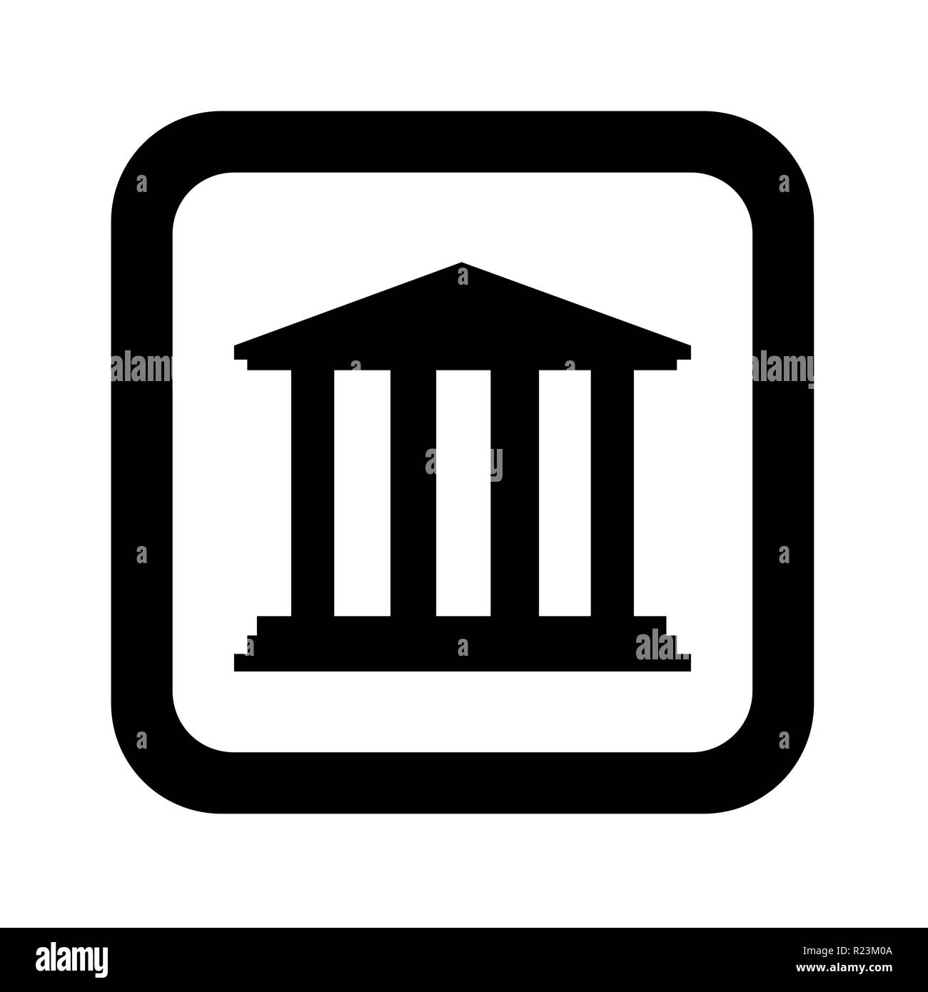 Courthouse symbol pictogram illustration Stock Photo - Alamy
