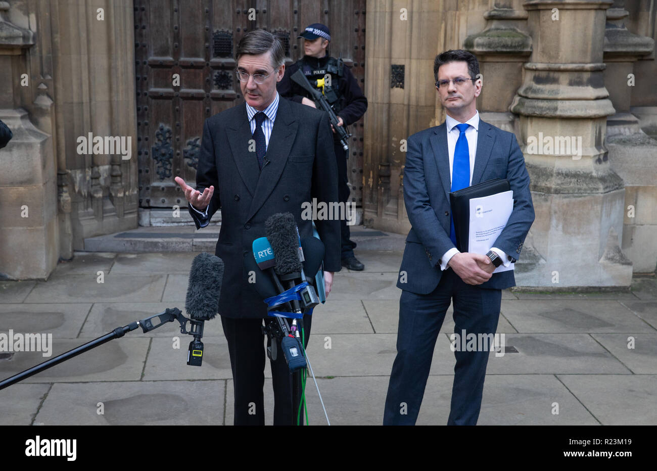 Jacob Rees-Mogg, MP for North-East Somerset, makes a pro Brexit speech ...
