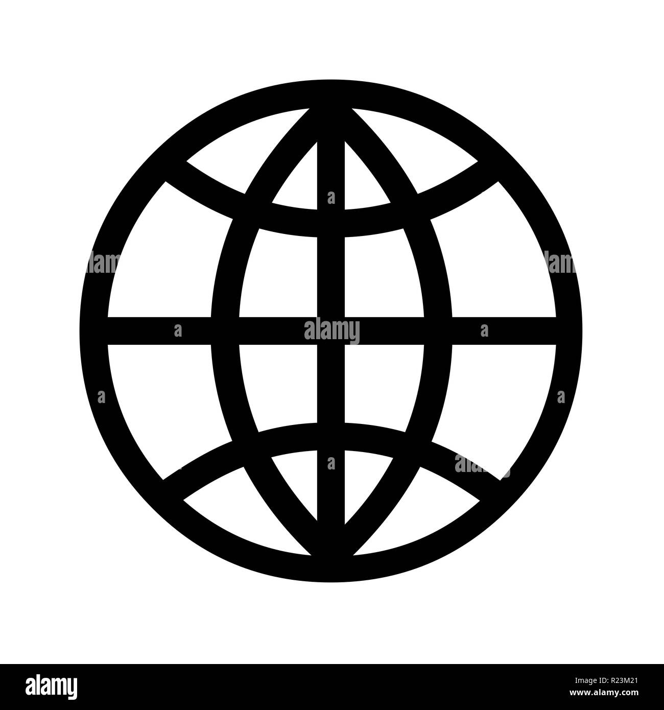 Globe symbol icon illustration Stock Photo - Alamy