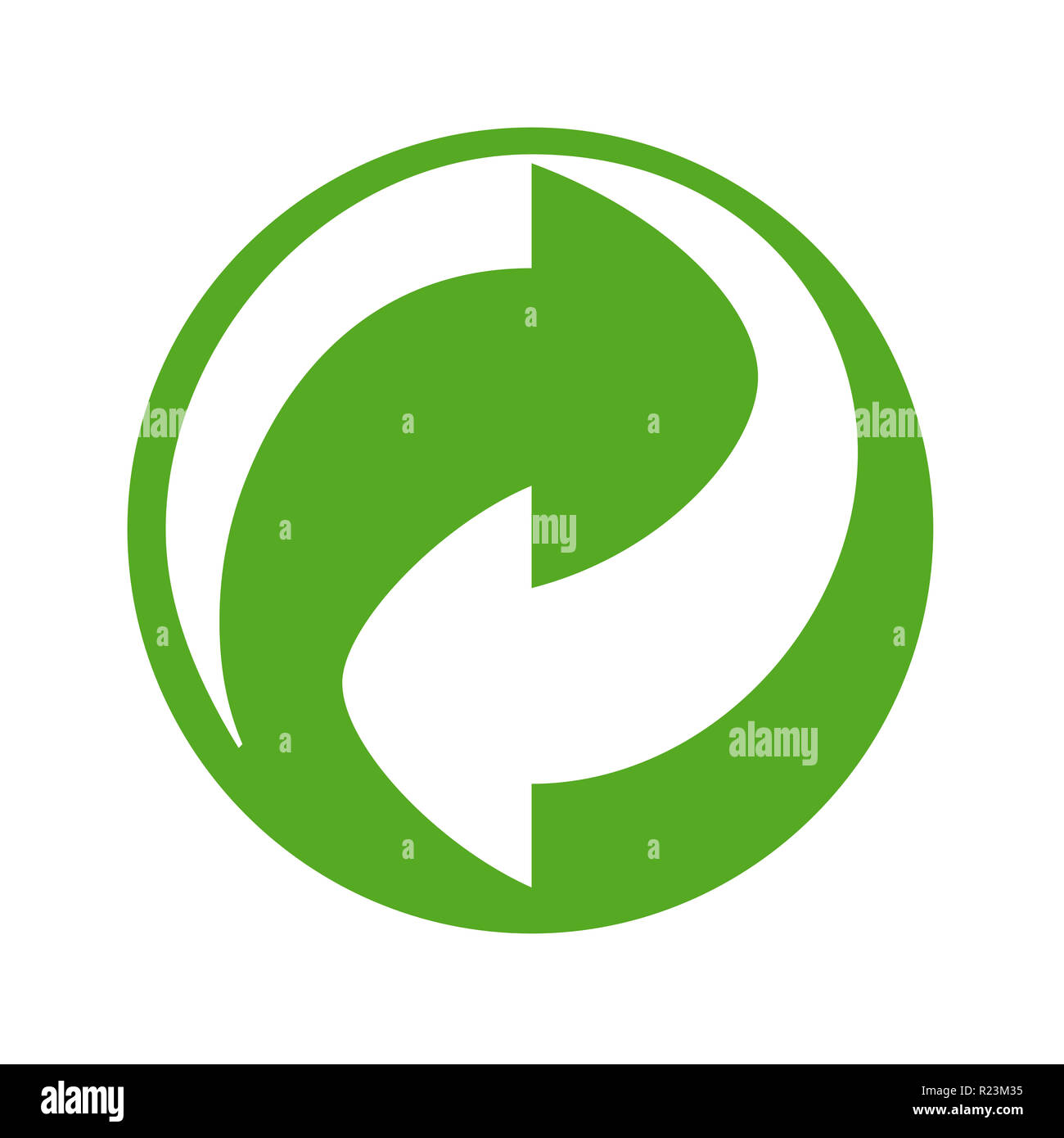 Recycling sign icon illustration Stock Photo - Alamy