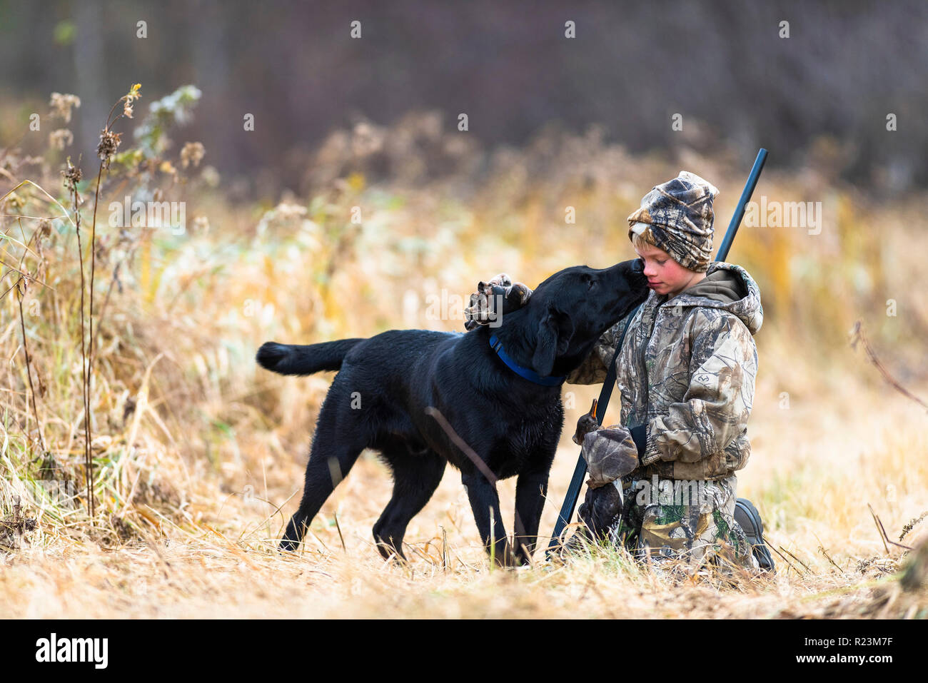 Boy With Dog Hunting High Resolution Stock Photography and Images - Alamy