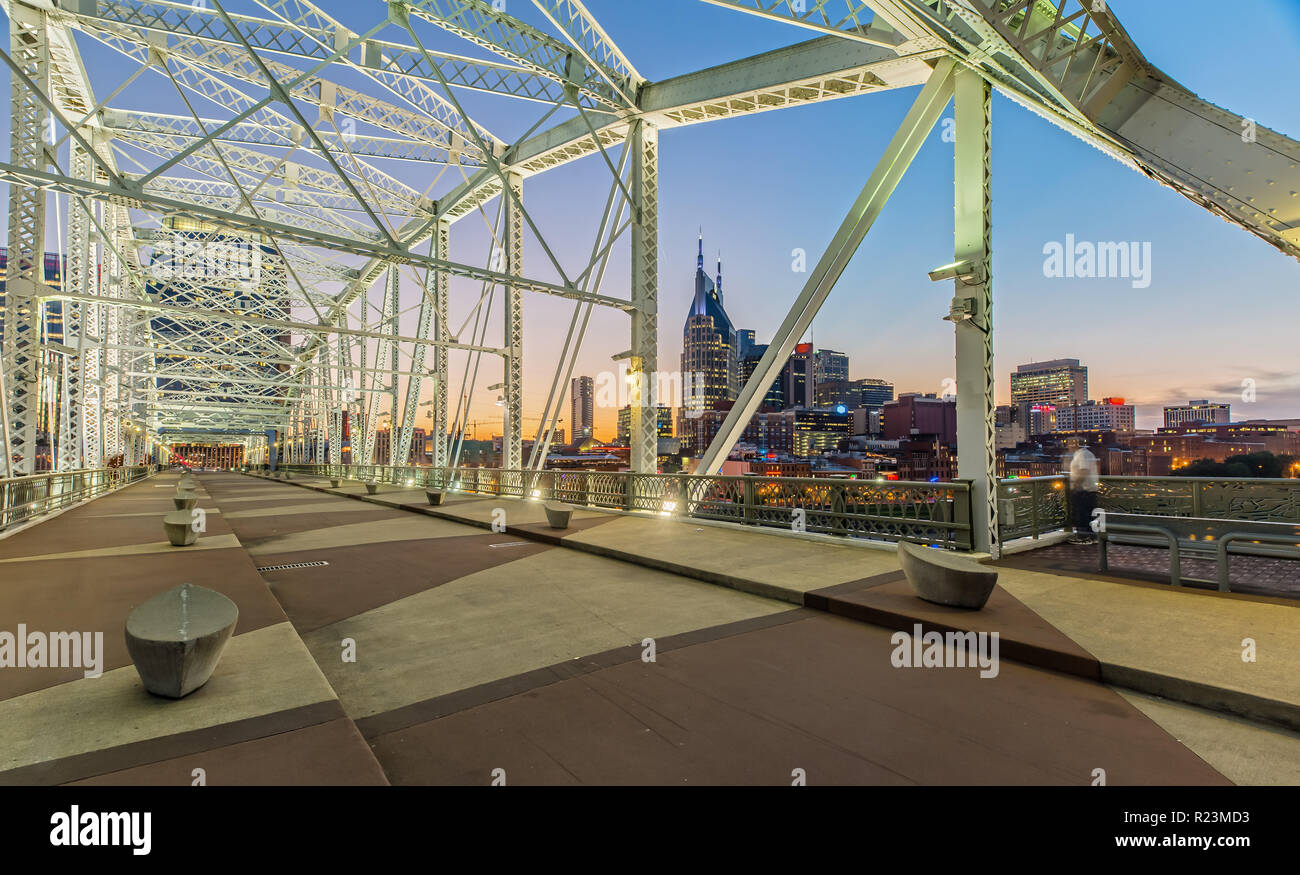 John Seigenthaler Pedestrian Bridge High Resolution Stock Photography ...