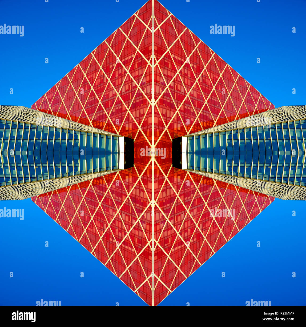 Reflected image made from a photo of Victoria Circle office and retail ...