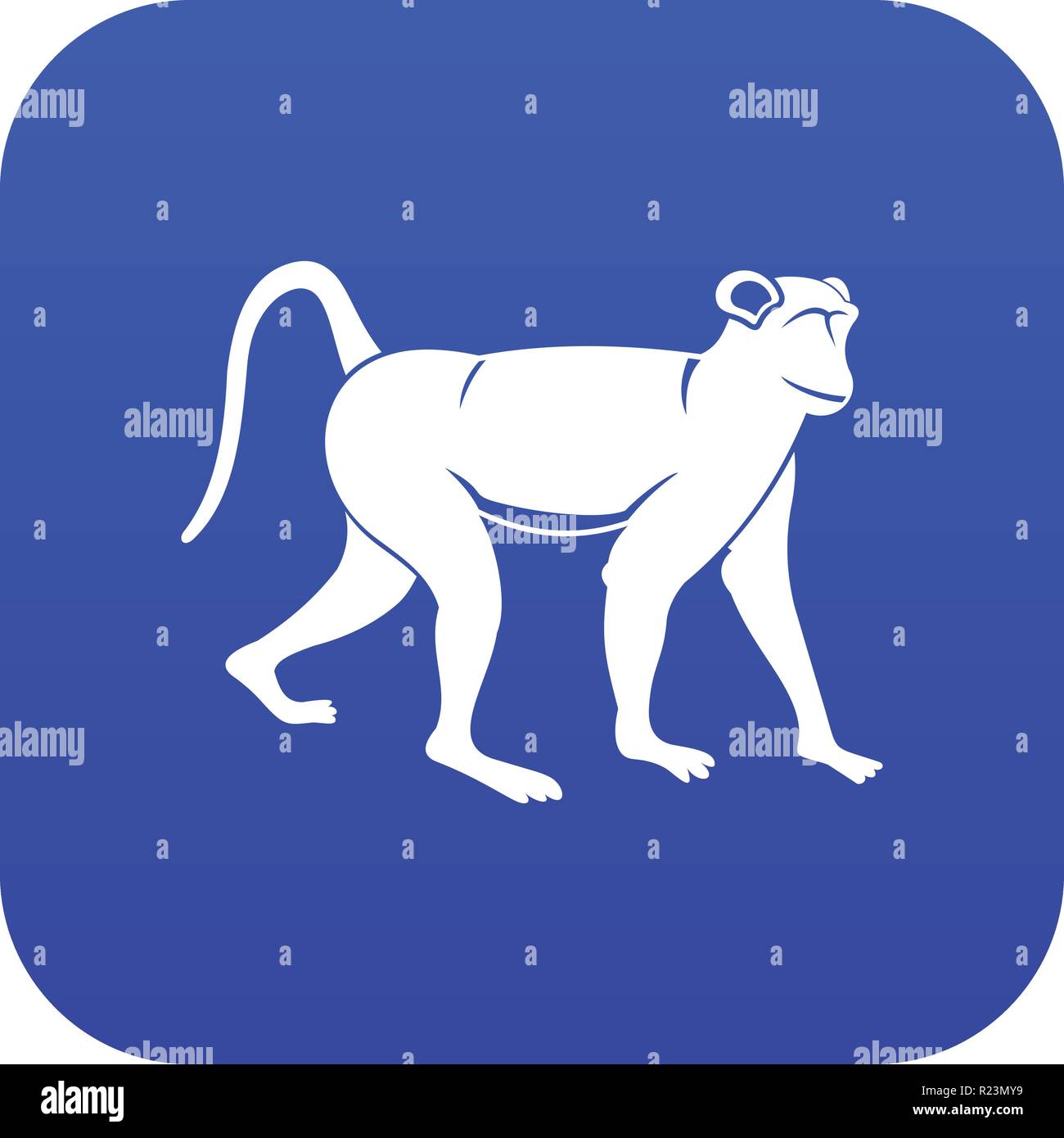 Monkey icon digital blue Stock Vector Image & Art - Alamy