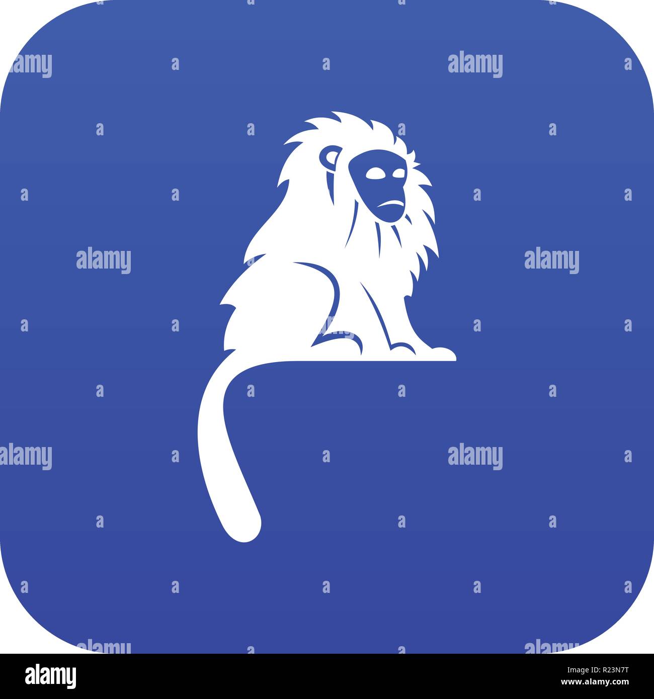 Hairy monkey icon digital blue Stock Vector Image & Art - Alamy