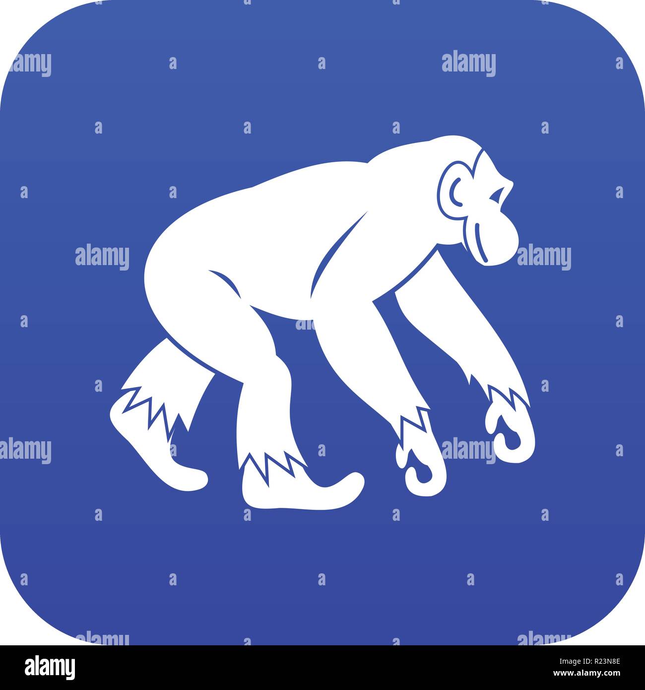 Monkey standing icon digital blue Stock Vector Image & Art - Alamy