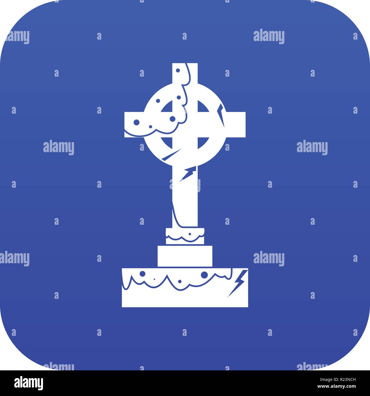 Irish celtic cross icon digital blue Stock Vector Image & Art - Alamy