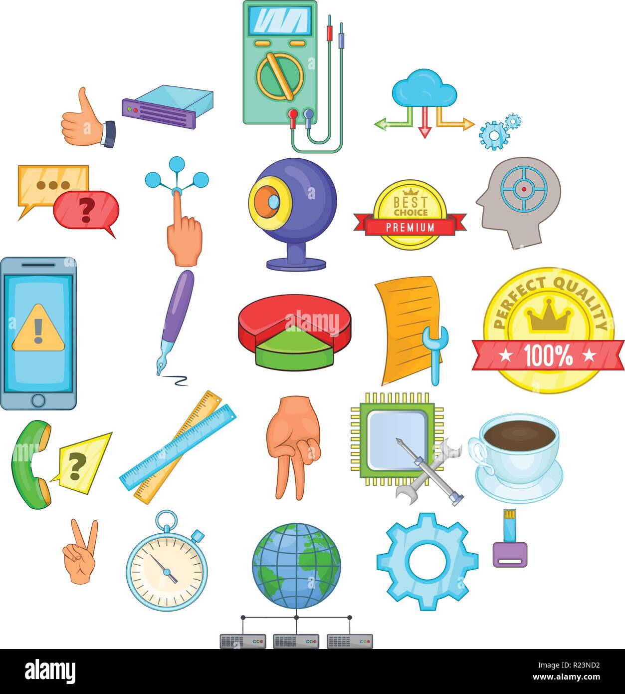 Online support icons set, cartoon style Stock Vector Image & Art - Alamy