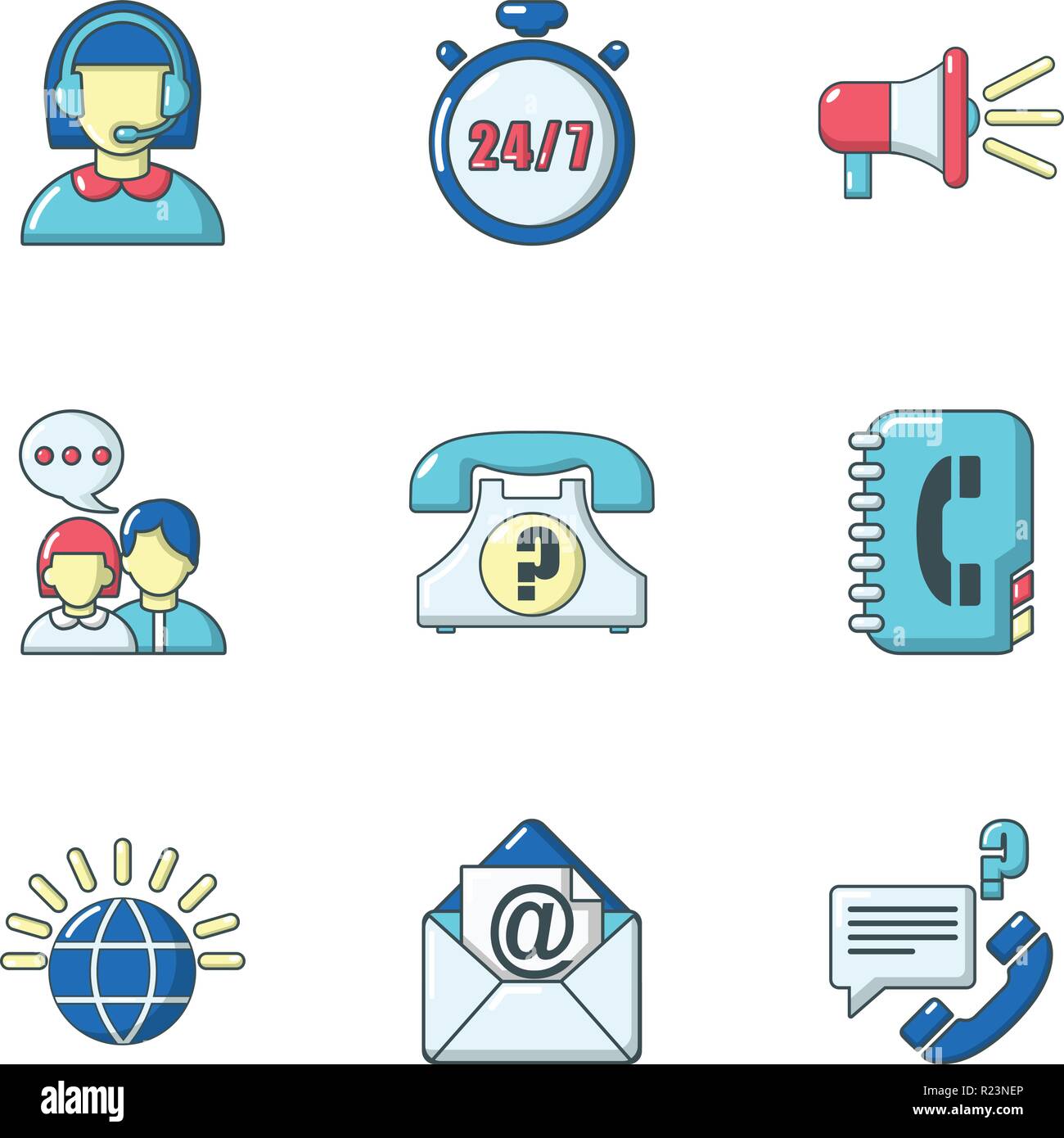 Encouragement icons set, cartoon style Stock Vector Image & Art - Alamy