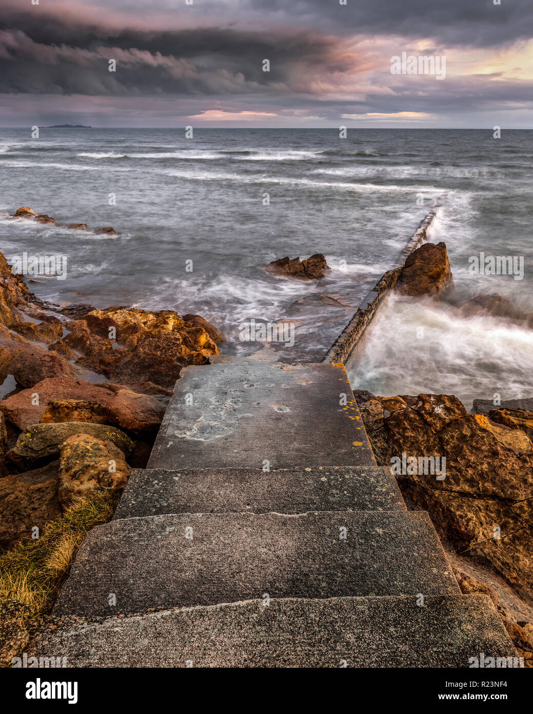 St Monan’s sea-filled swimming pool, which is now crumbling away with ...