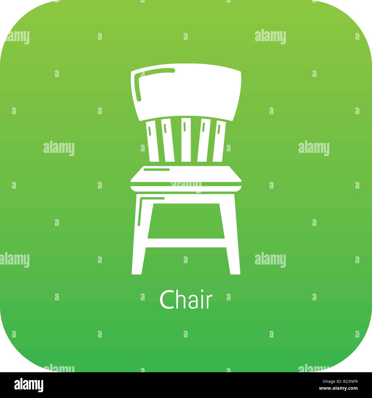 Retro chair icon green vector Stock Vector Image & Art - Alamy