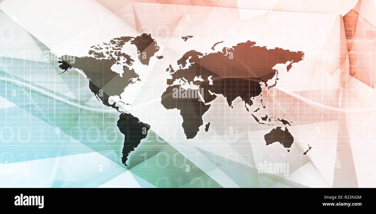 Global Network Connection and Integrated System art Stock Photo - Alamy