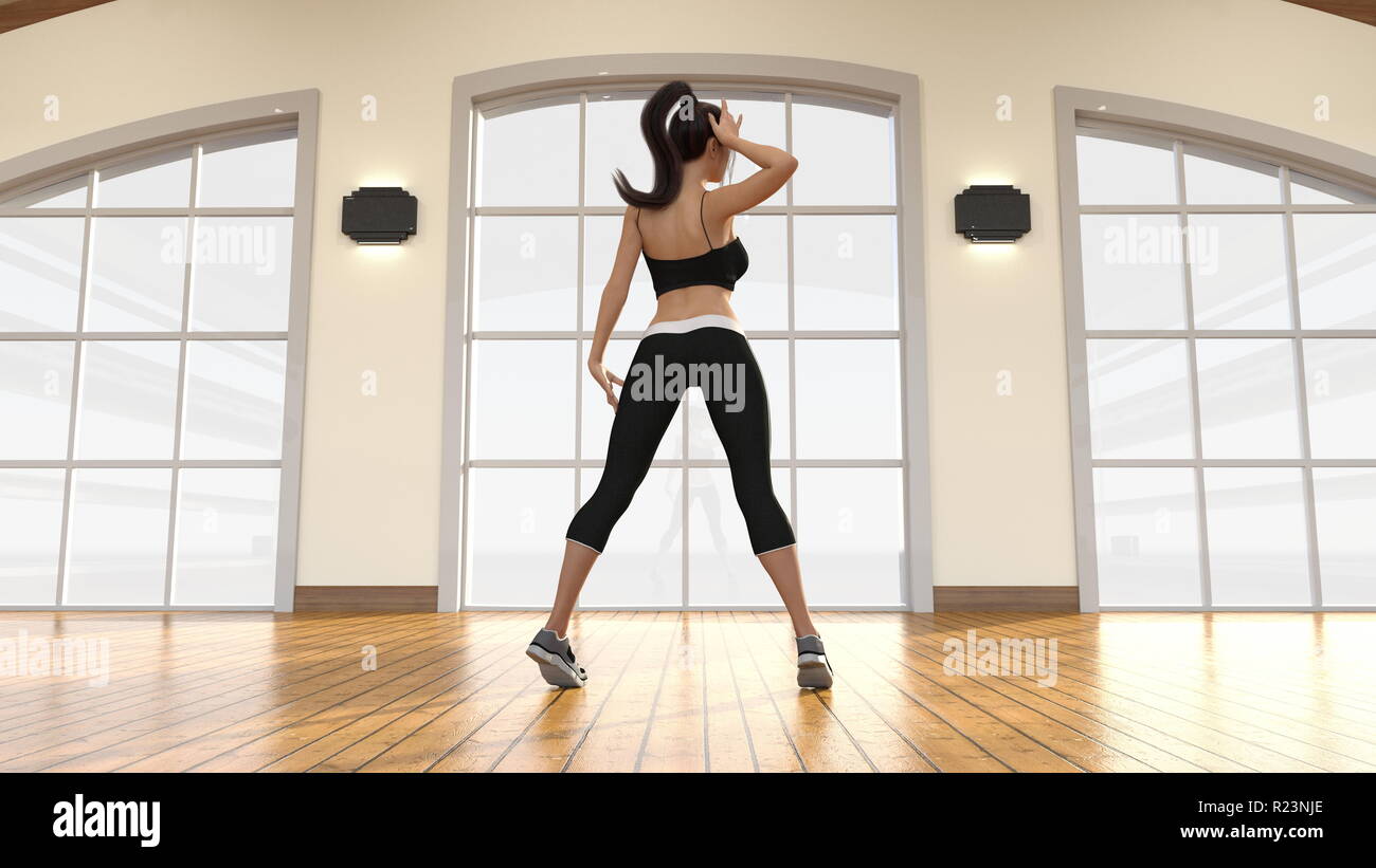 Dance Choreography and Lessons with Lady Dancing Stock Photo - Alamy