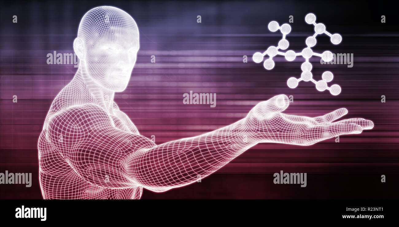 Science Atom and Chemical Formula as Concept Stock Photo - Alamy