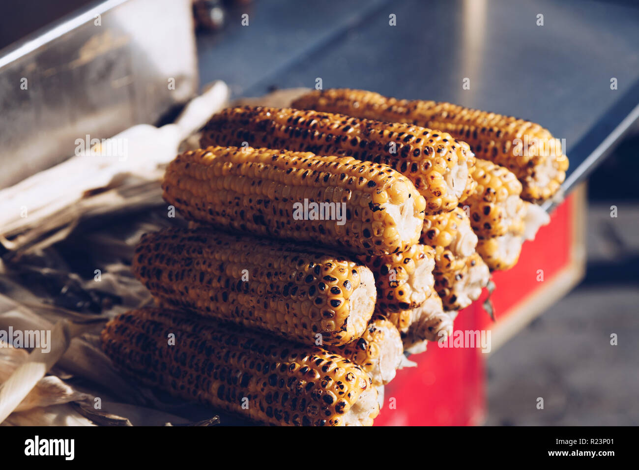 hot corn - Street Food Stock Photo - Alamy