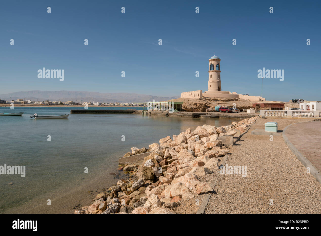 The lighthouse at the Al Ayjah district of Sur, Oman Stock Photo - Alamy