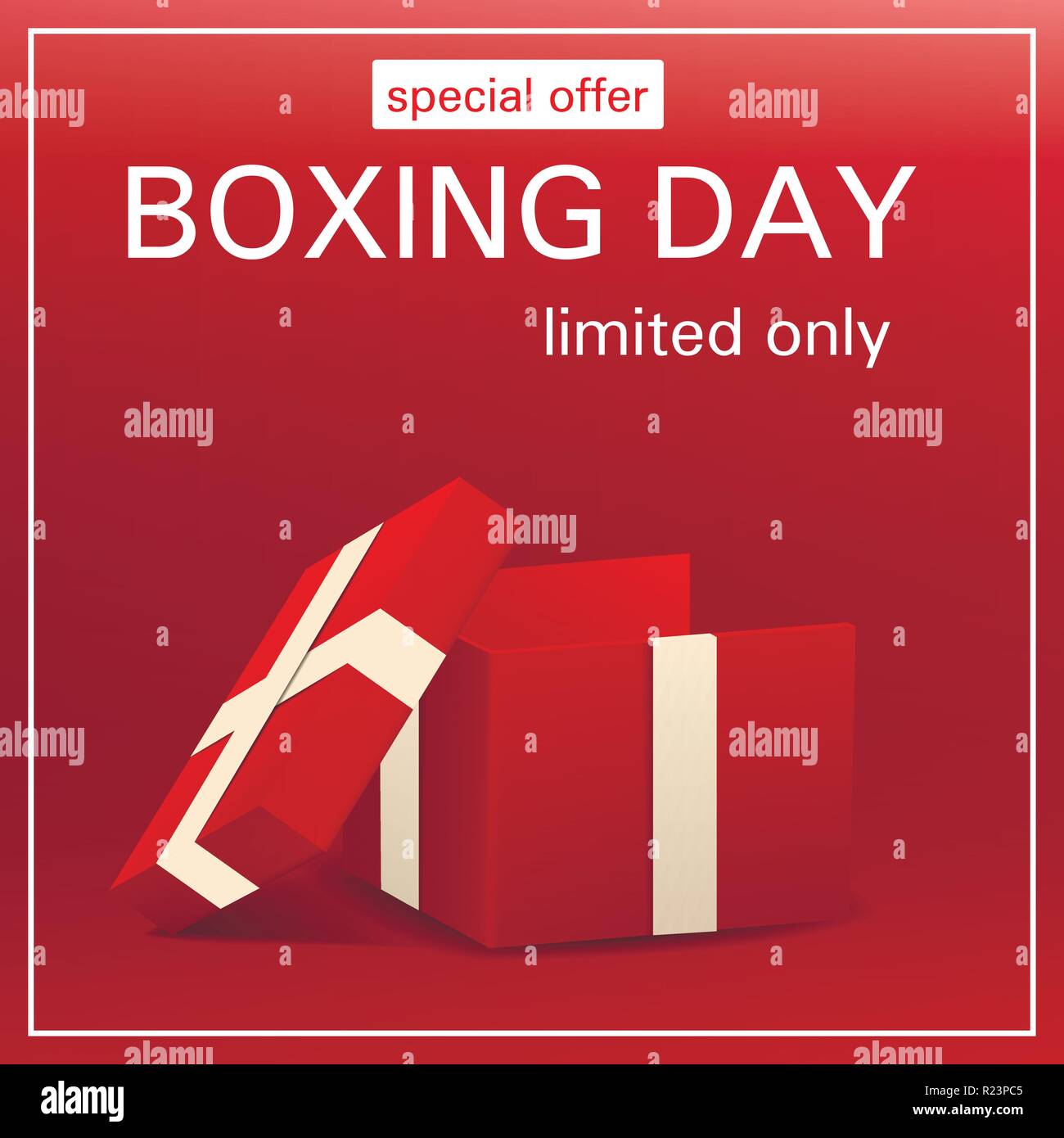 Special offer boxing day concept background, realistic style Stock ...