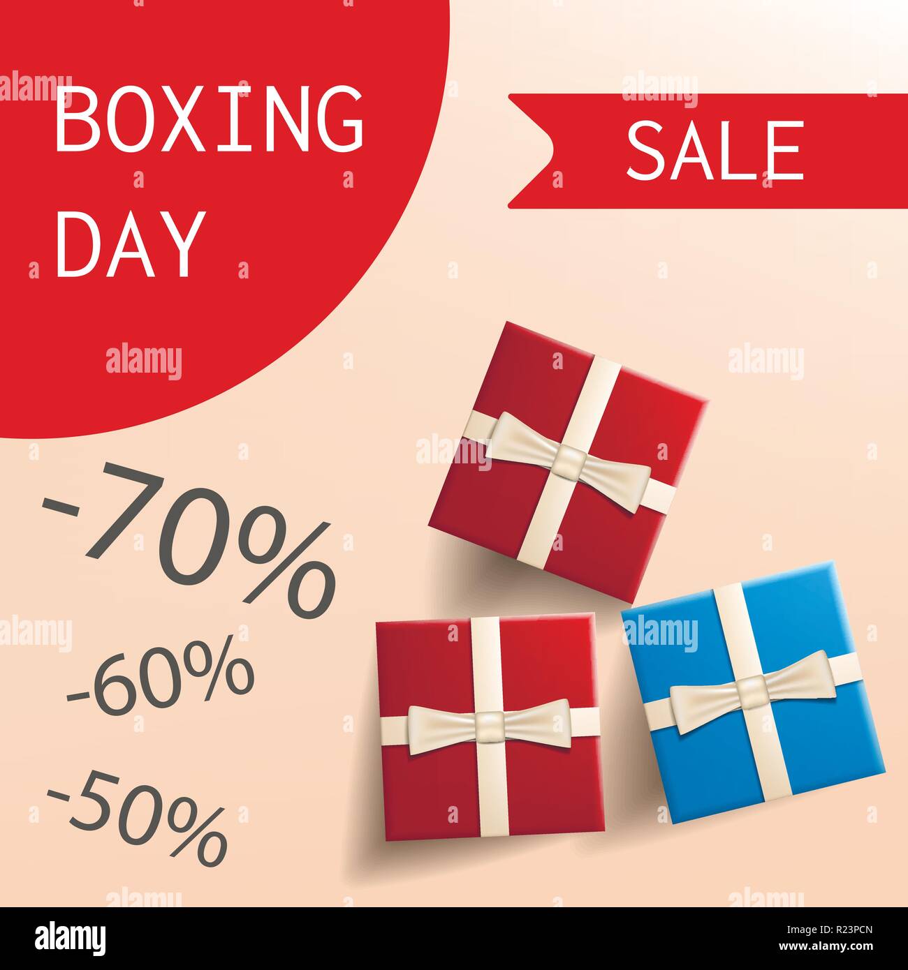 Boxing day special sale concept background, realistic style Stock ...