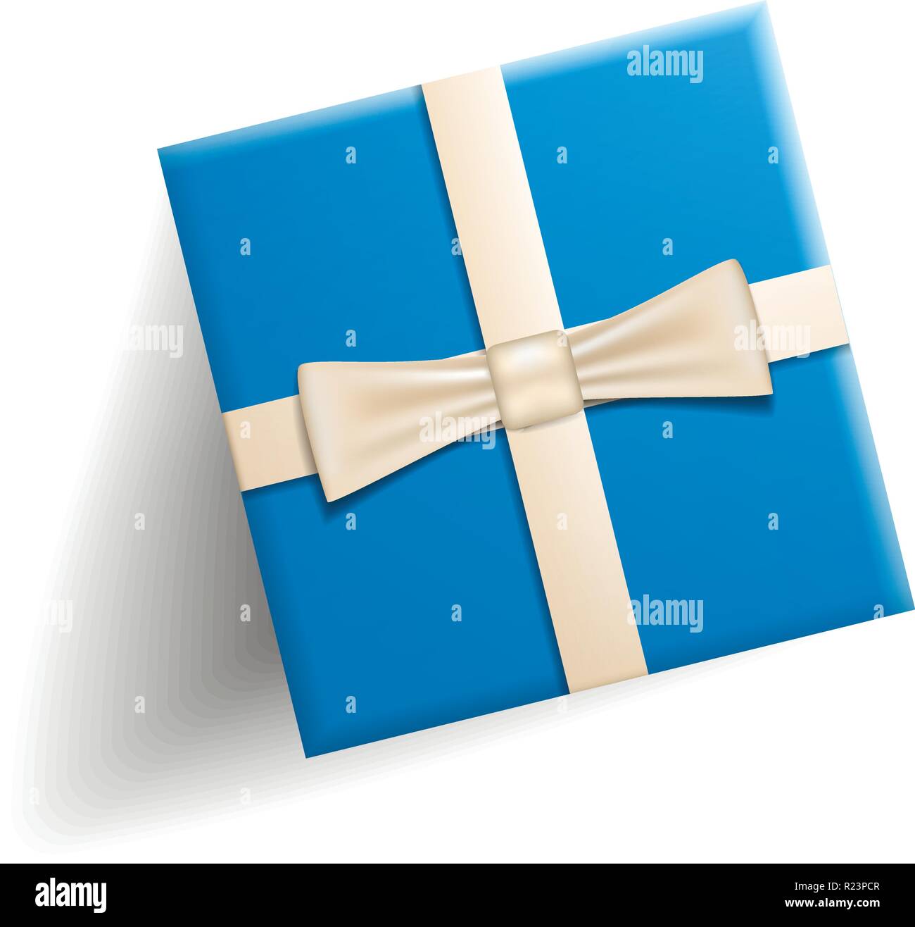 Present box blue knot Stock Vector Images - Alamy