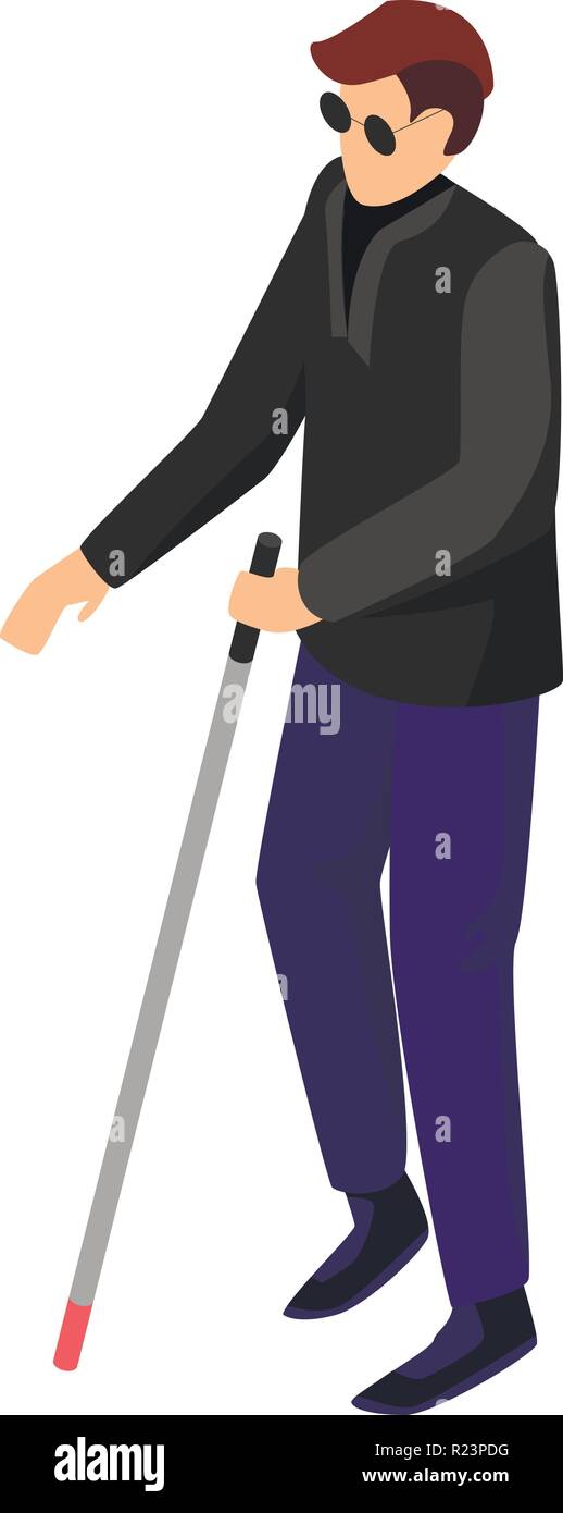 Blind man icon, isometric style Stock Vector Image & Art - Alamy