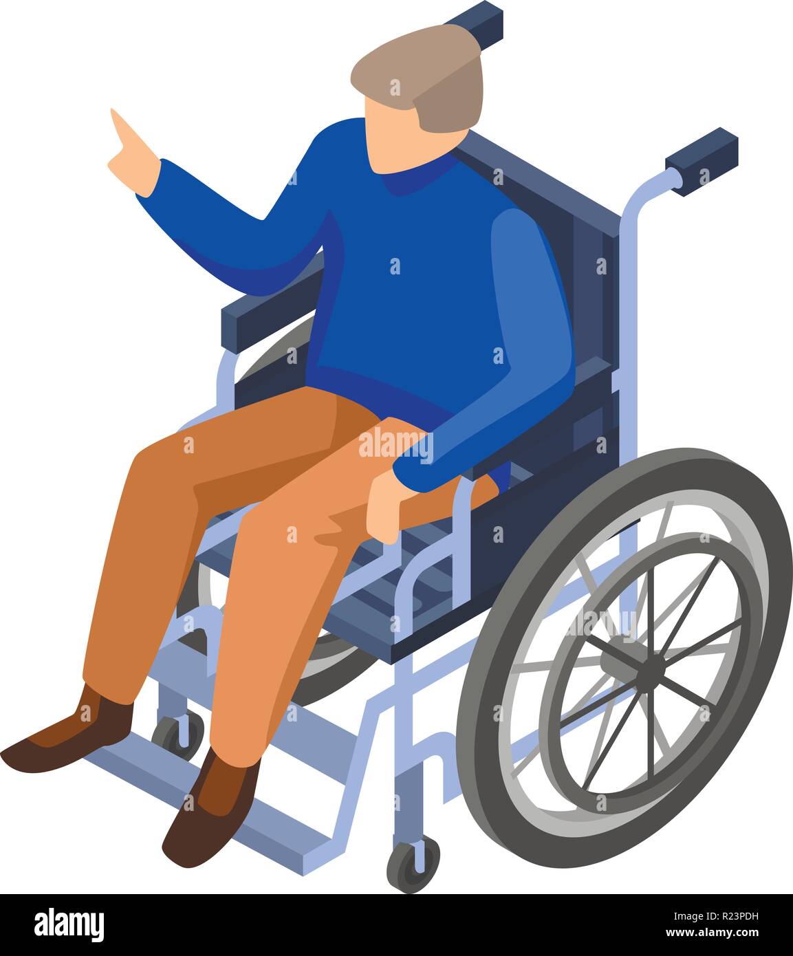 Person sitting in wheelchair icon Stock Vector Images - Alamy