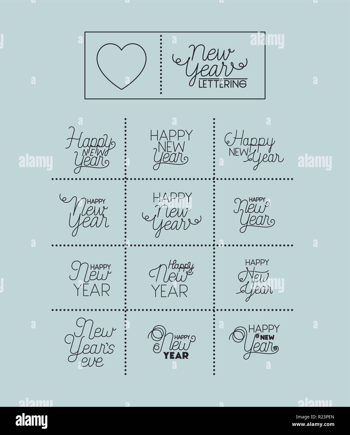Set phrase happy new Stock Vector Images - Alamy