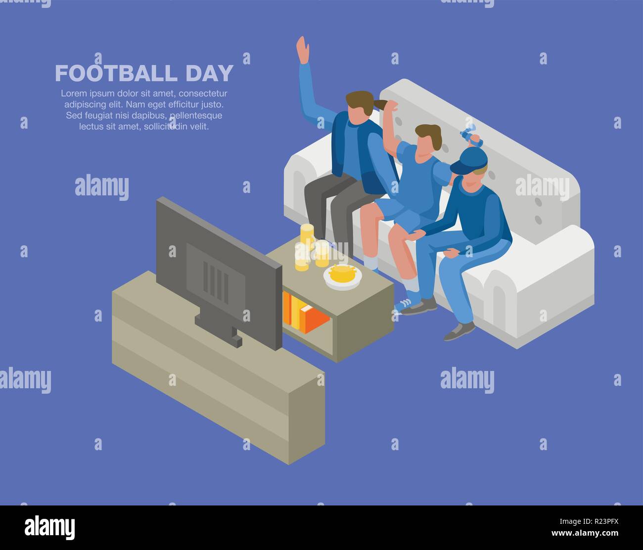 World football day concept background, isometric style Stock Vector ...