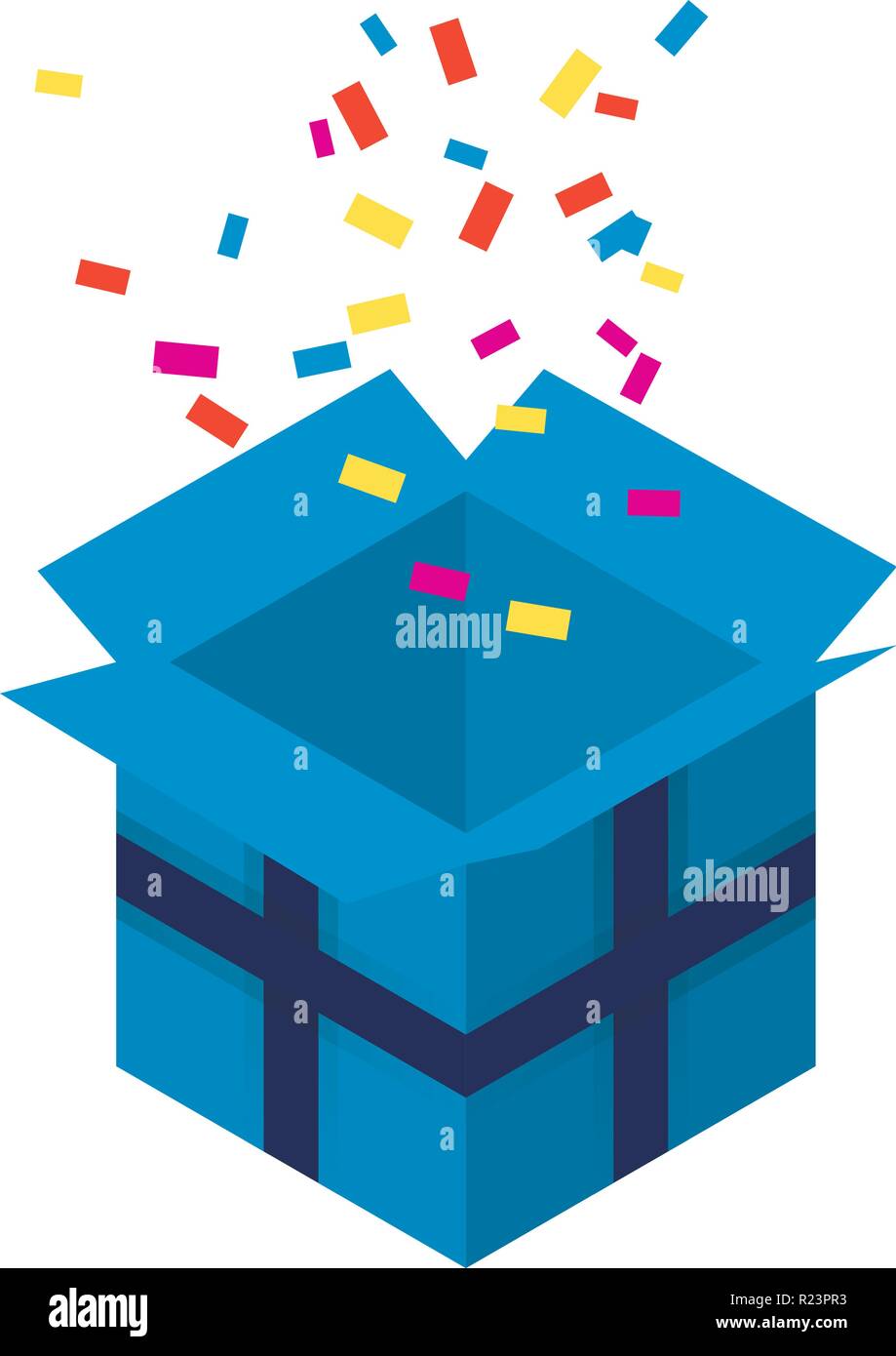 Open blue gift box icon, isometric style Stock Vector Image & Art - Alamy