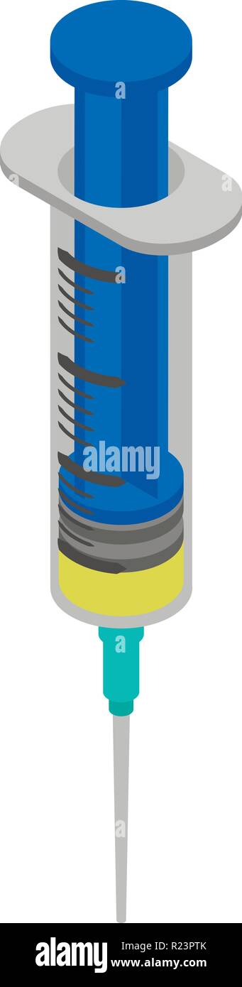 Blue syringe icon, isometric style Stock Vector Image & Art - Alamy