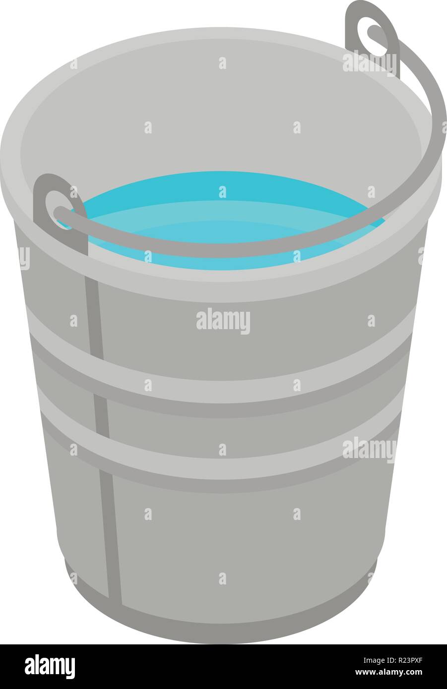 Metal bucket icon, isometric style Stock Vector Image & Art - Alamy