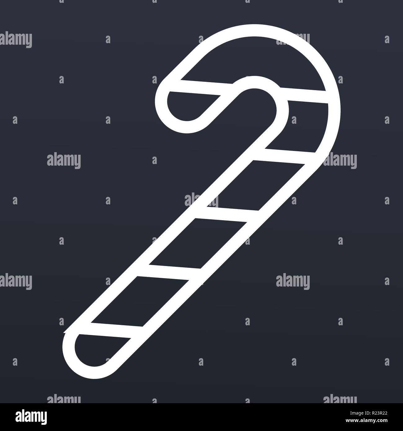 Christmas candy stick icon, outline style Stock Vector Image & Art - Alamy