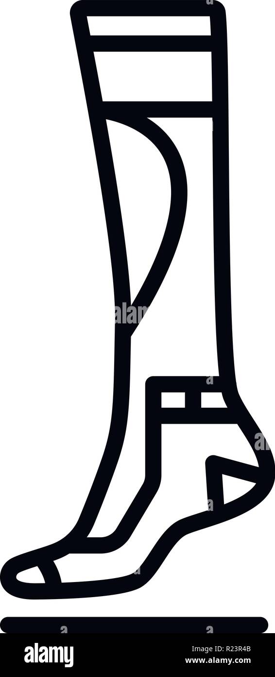 Sport sock icon, outline style Stock Vector Image & Art - Alamy