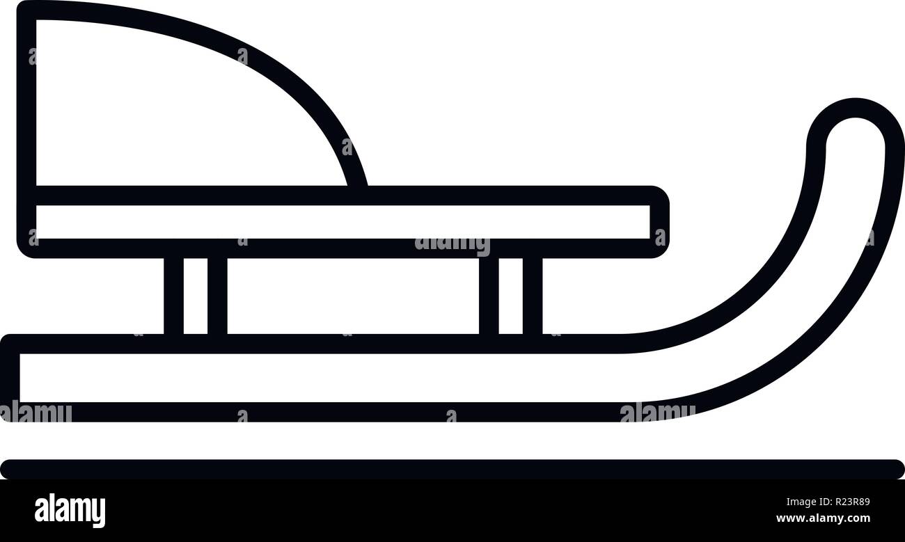 Sleigh icon line style Stock Vector Images - Alamy