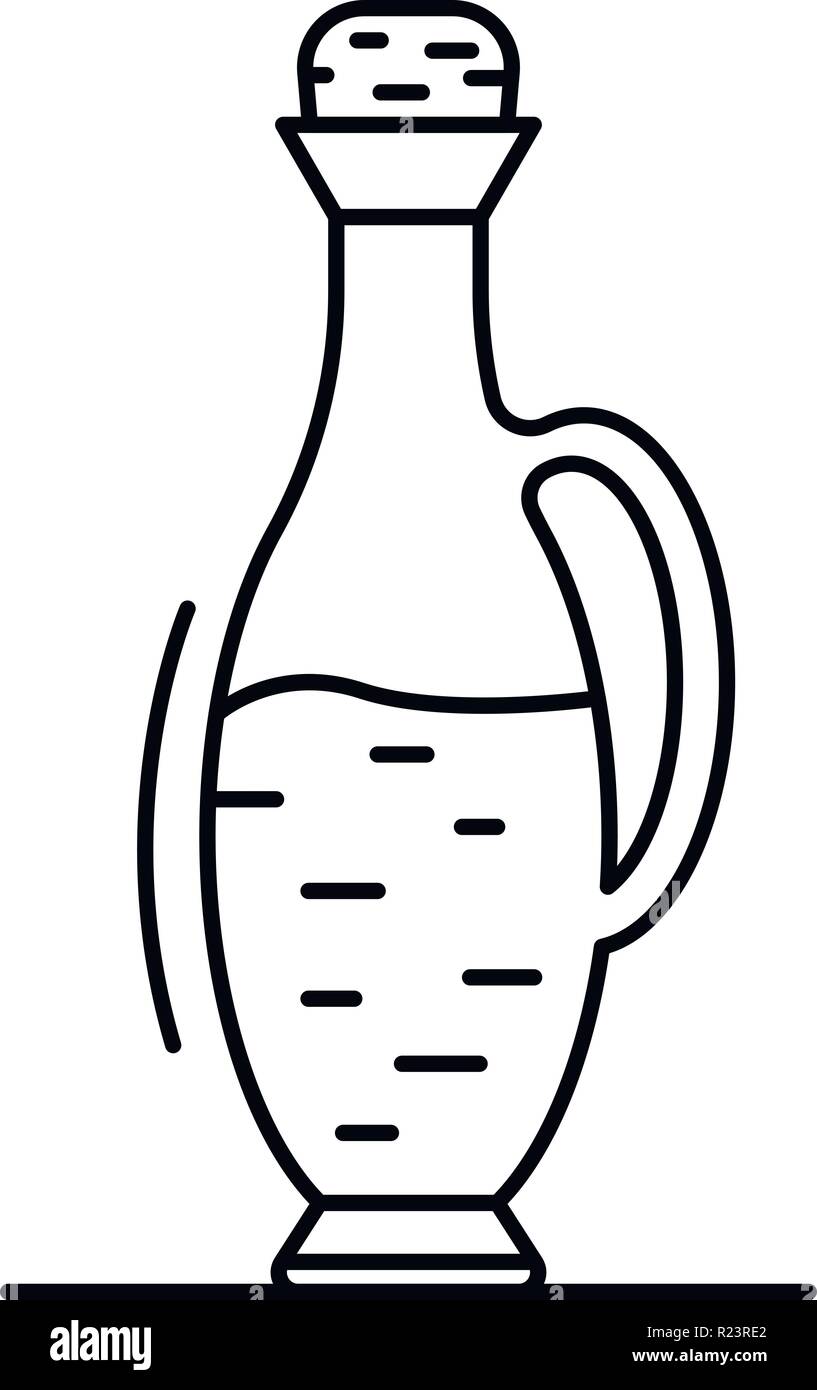 Balsamic vinegar bottle icon, outline style Stock Vector Image & Art ...