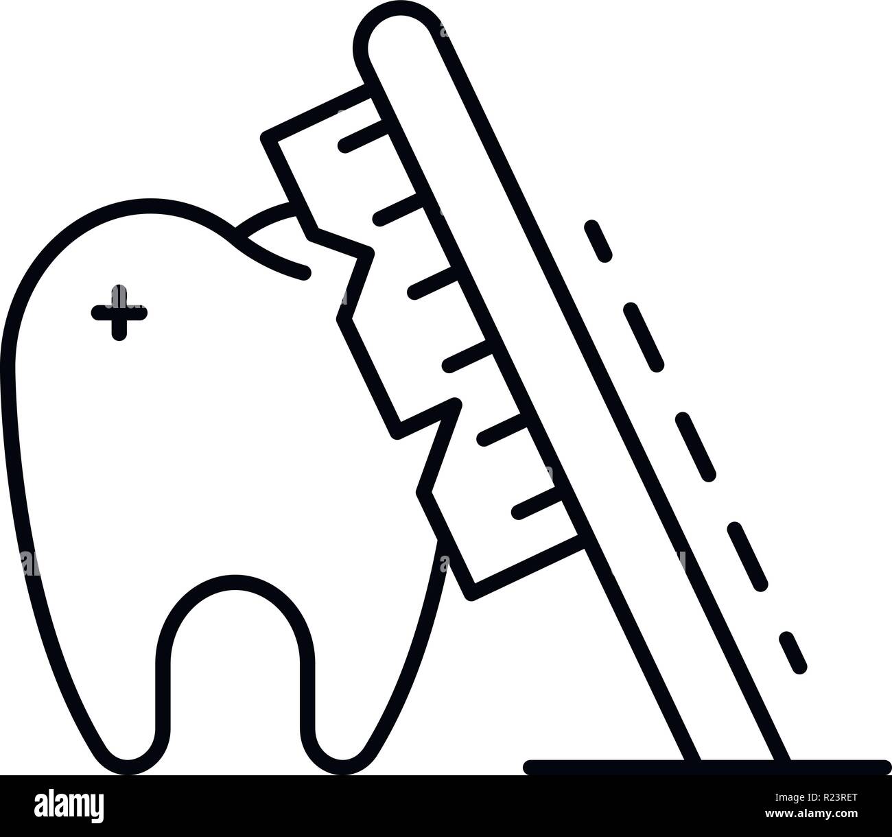 Toothbrush clean tooth icon, outline style Stock Vector Image & Art - Alamy