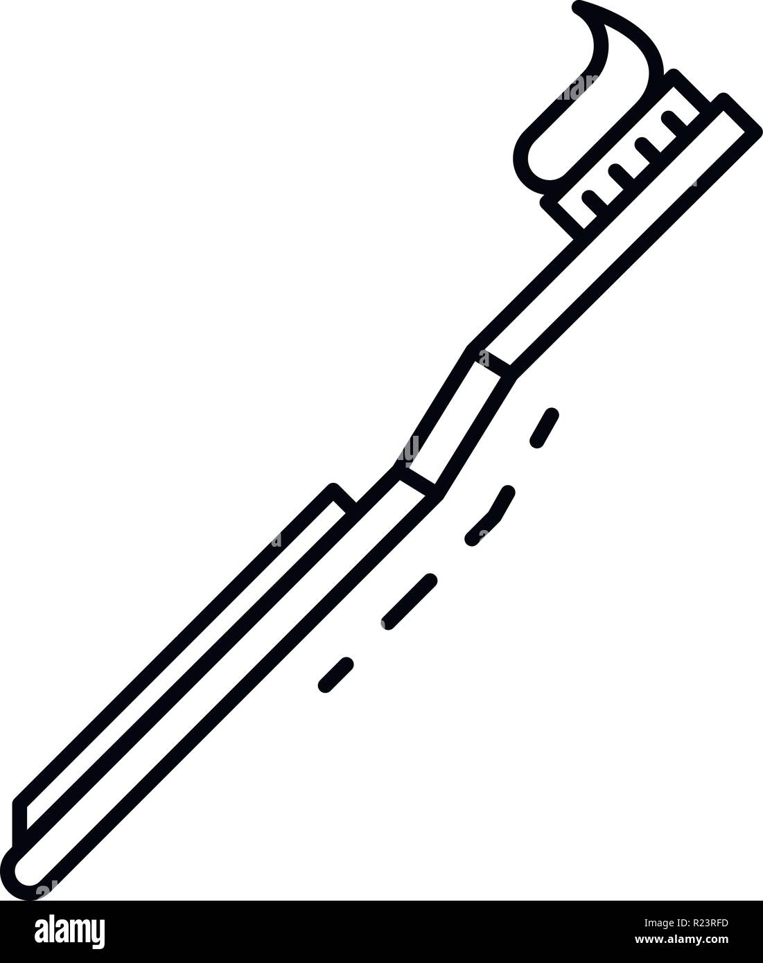 Soft toothbrush icon, outline style Stock Vector Image & Art - Alamy