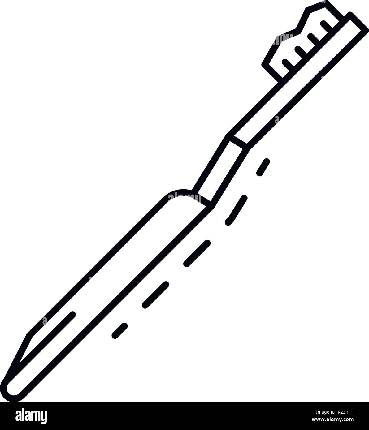 Kid toothbrush icon, outline style Stock Vector Image & Art - Alamy