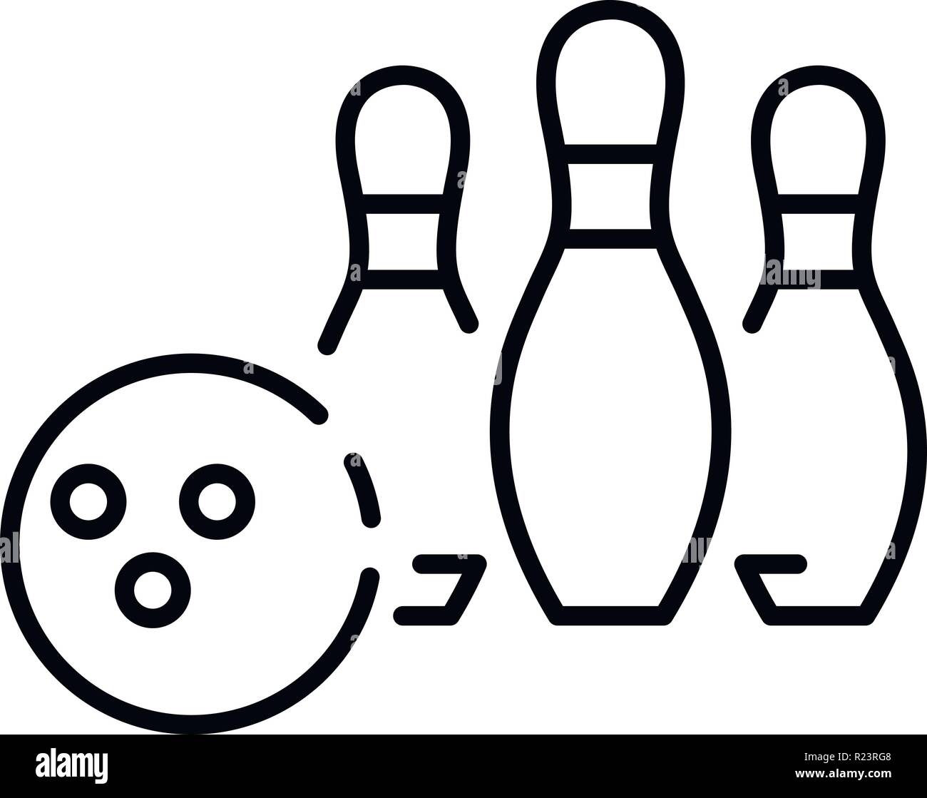 Bowling competition icon, outline style Stock Vector Image & Art - Alamy