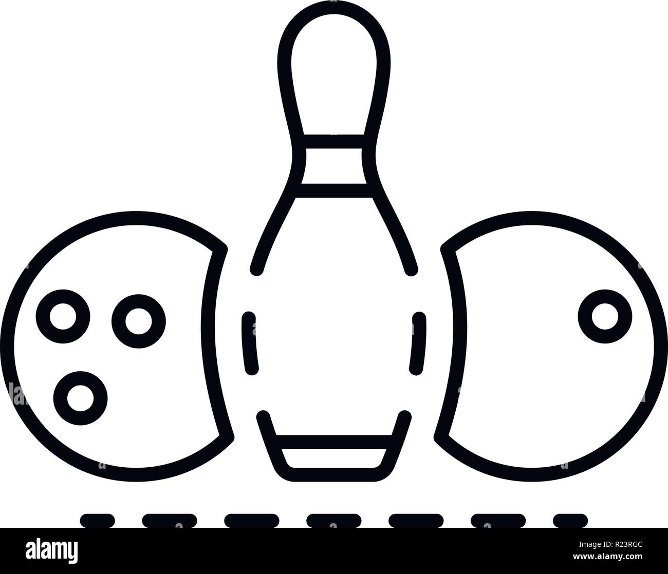 Bowling equipment icon, outline style Stock Vector Image & Art - Alamy